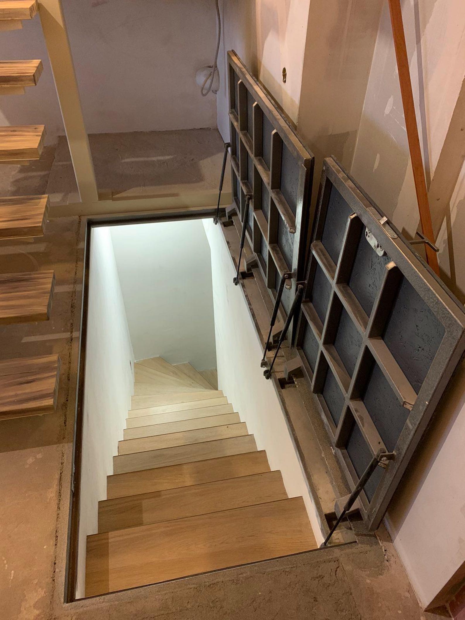 Long Two-door Hatch to Cellar and Basement Garage Pit Hole Hatchway ...