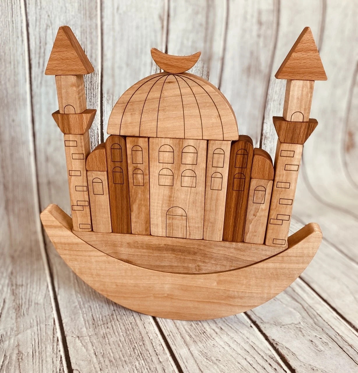 Handcrafted Wooden Mosque Puzzle Toy - Perfect Gift for Muslim Kids - Etsy