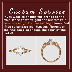 Unique Floral Engagement Ring Nature Inspired Two Tone Lily of the ...