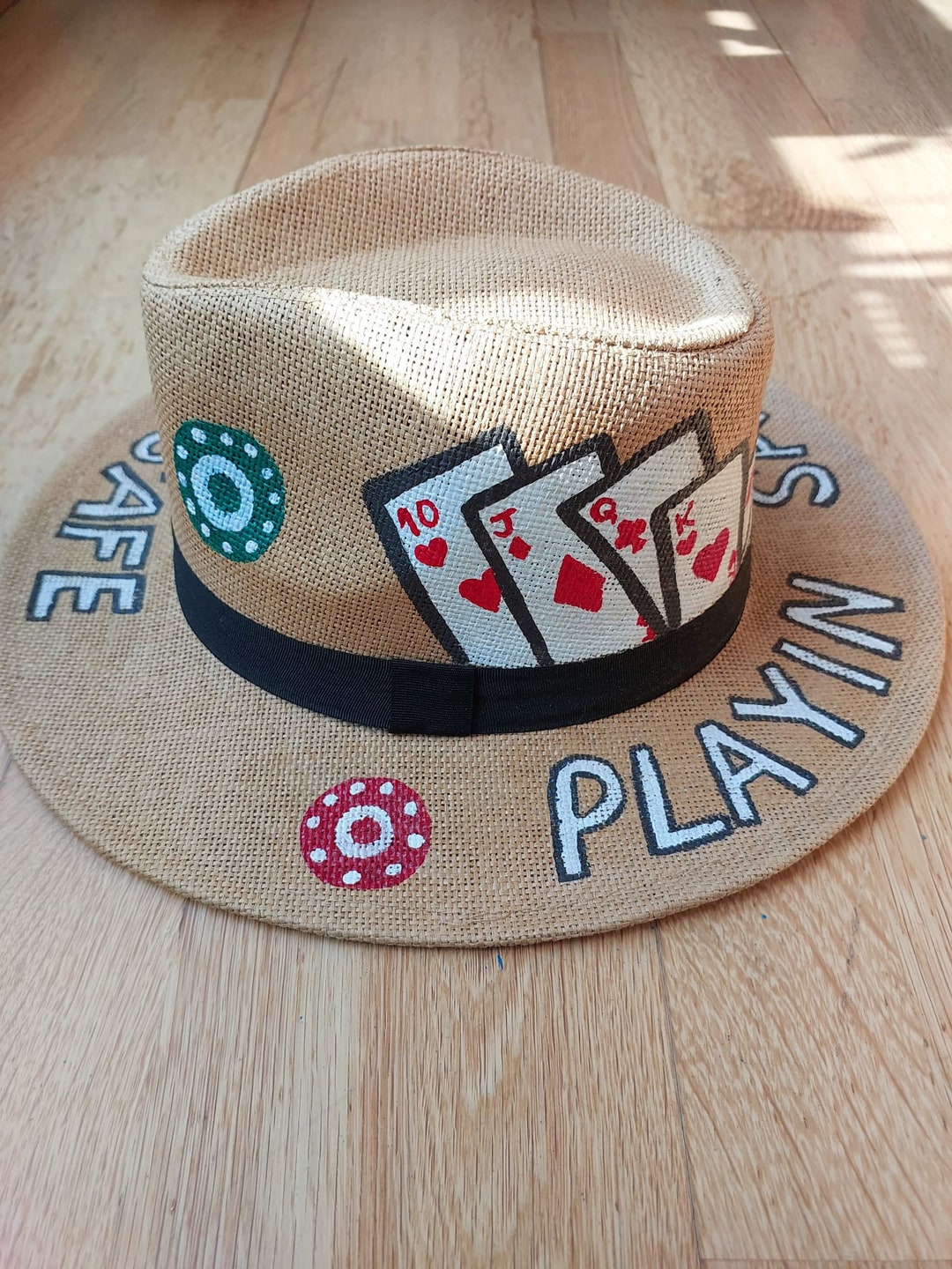 Hand Painted Summer Fedora Hat / Hand Painted Wearable Art / Mexican ...