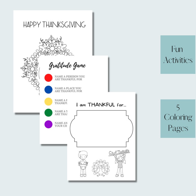 Printable Thanksgiving Activity Guide and Kids Games Packet for Fun ...