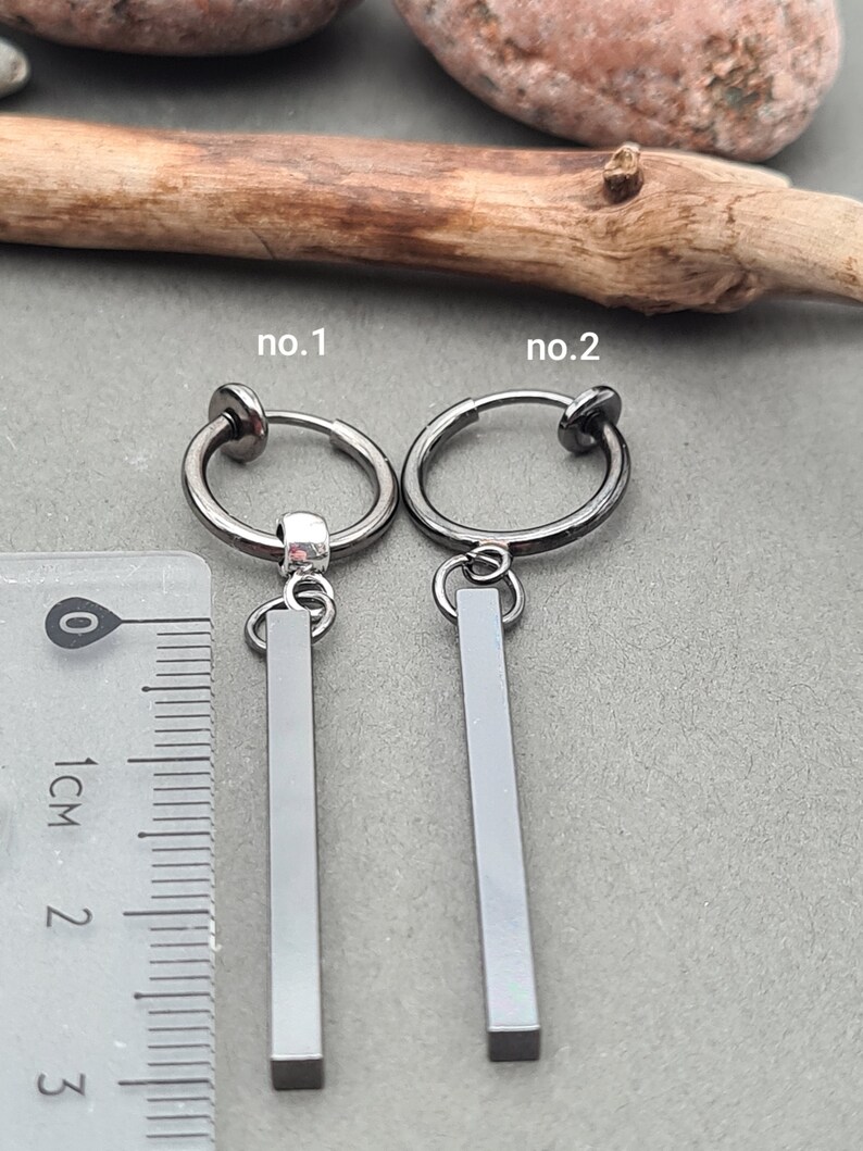 One Clip-on Stick Dangle Stick Earring Male Stick Dangle Stick - Etsy