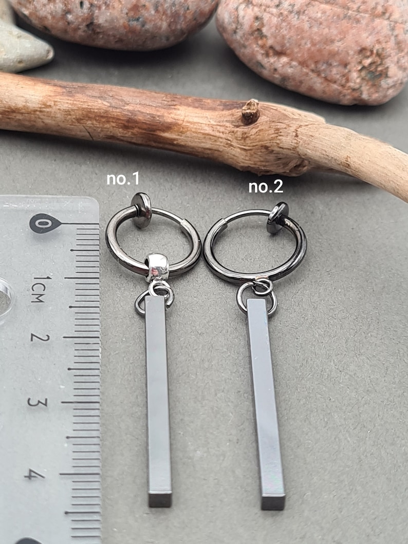 One Clip-on Stick Dangle Stick Earring Male Stick Dangle Stick - Etsy