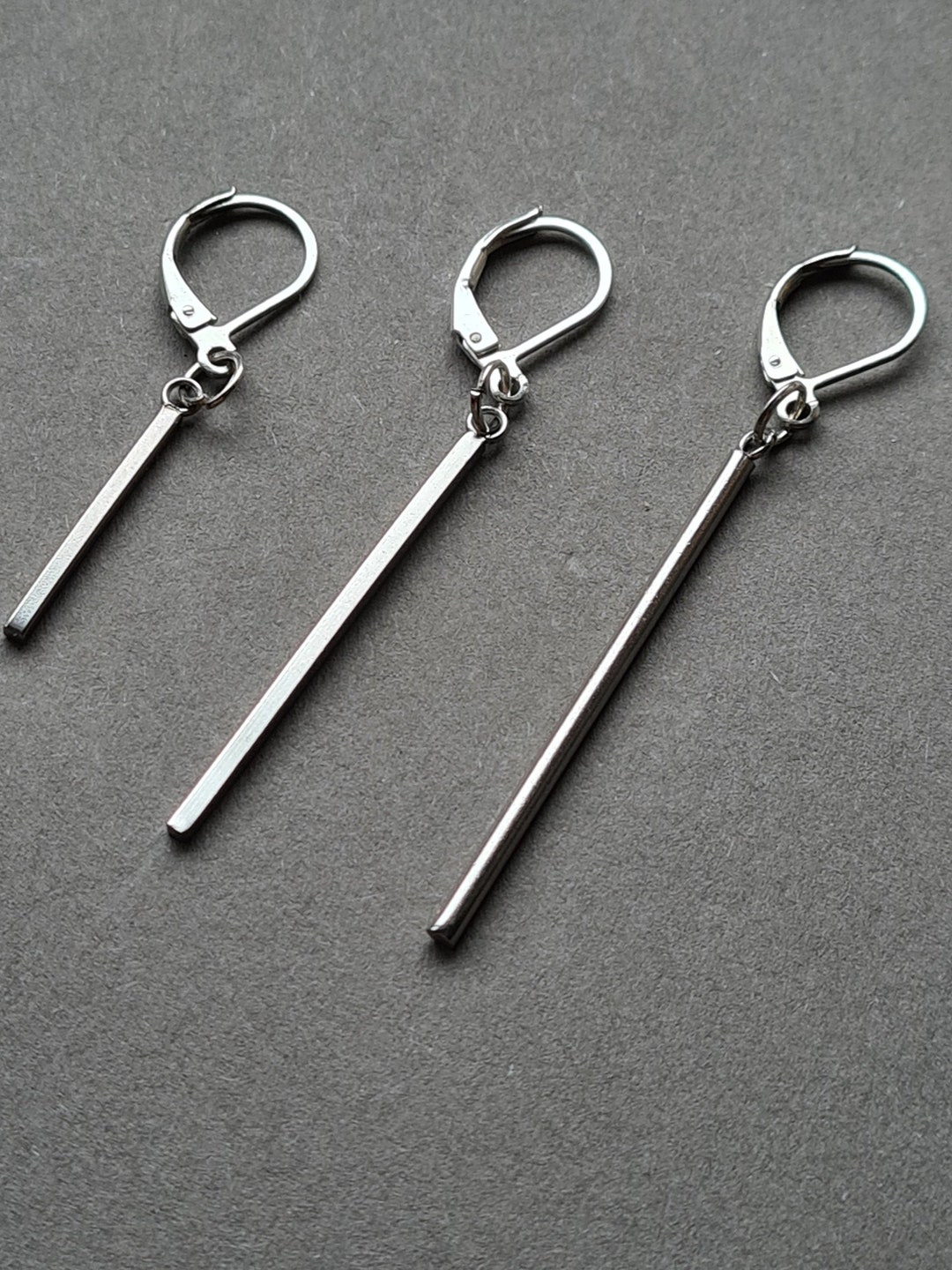 One Stick Dangle Stick Earring Male Stick Dangle Stick Long Earring Men ...