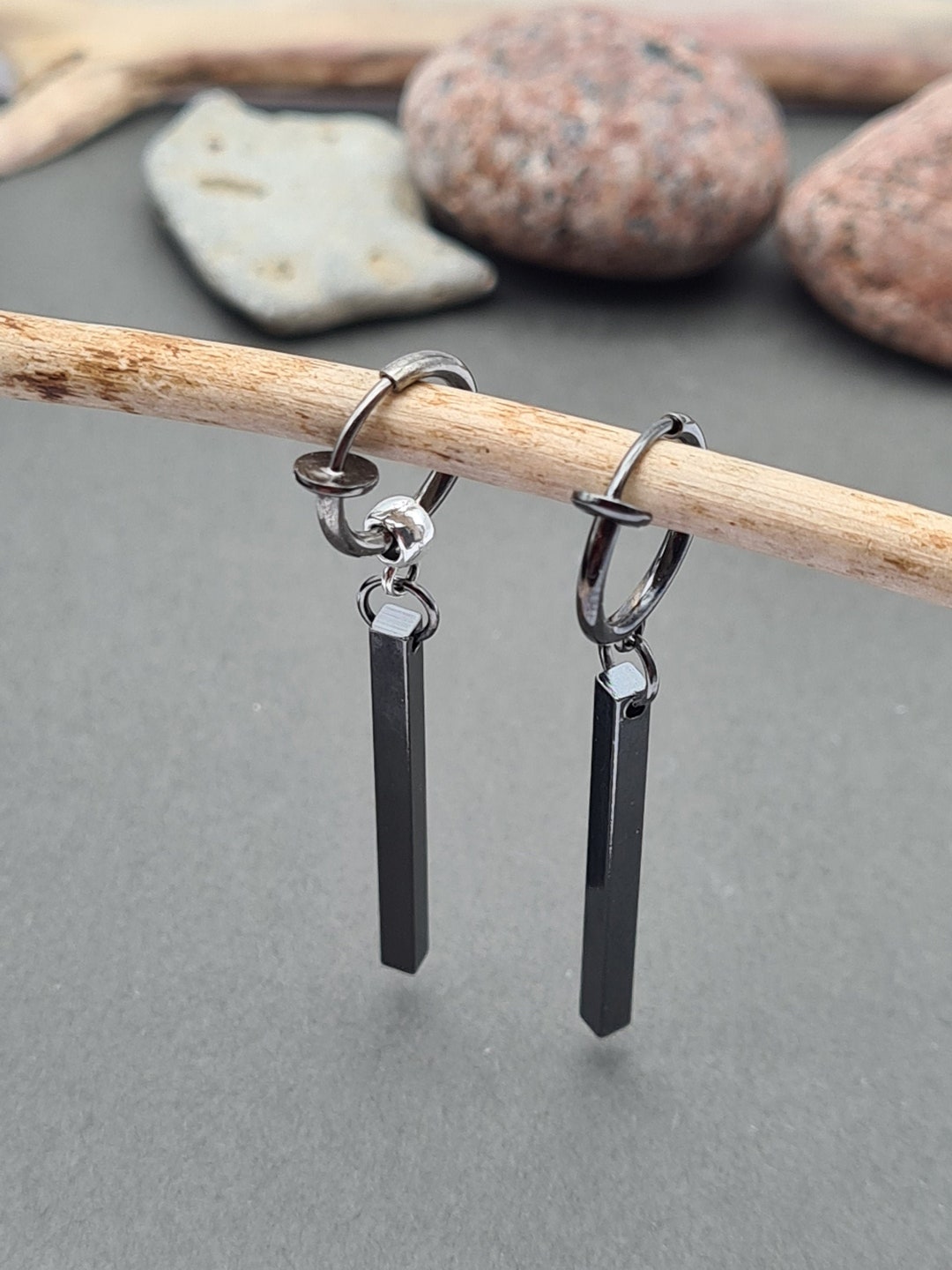 One Clip-on Stick Dangle Stick Earring Male Stick Dangle Stick Long ...