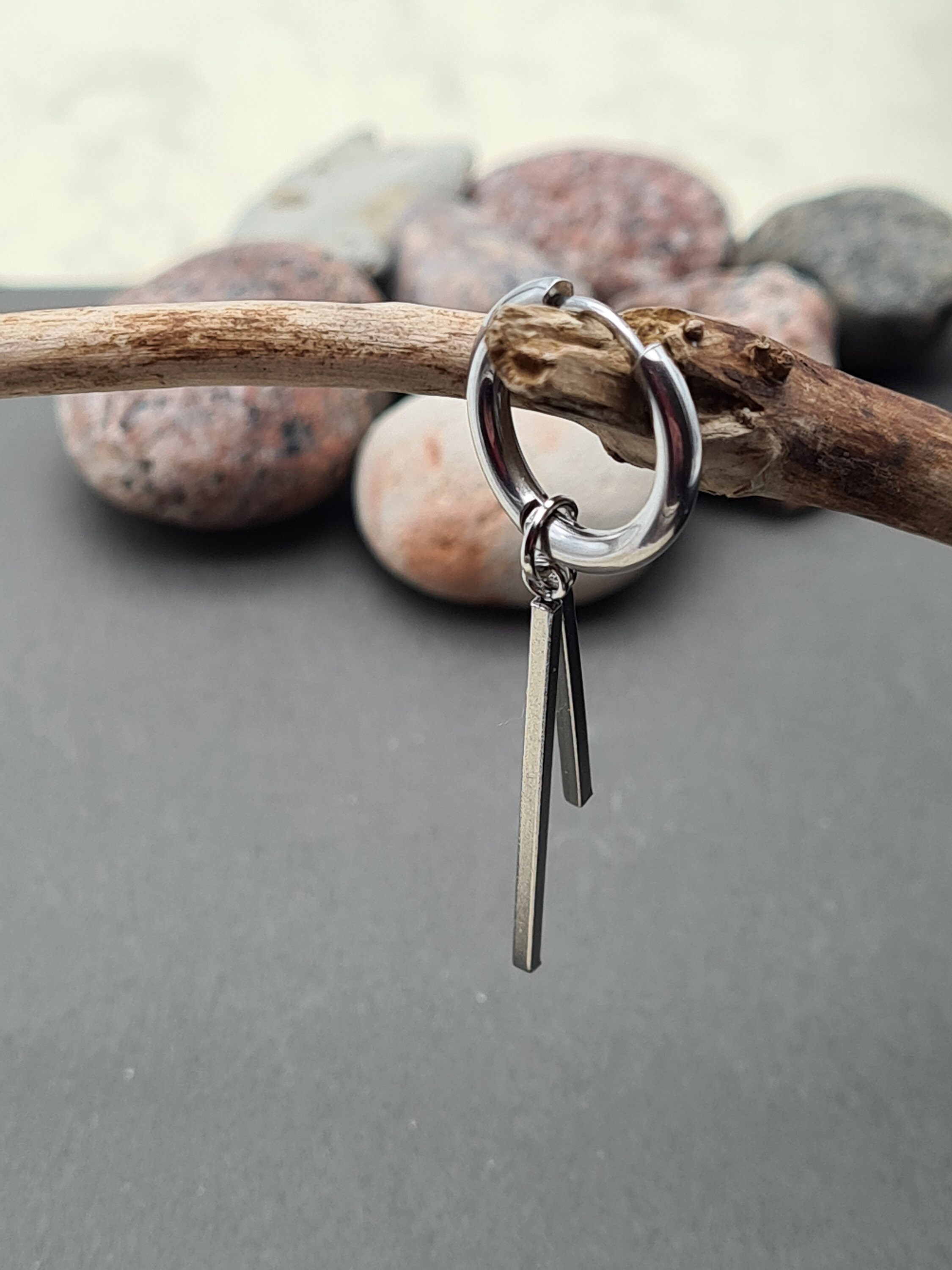 One Double Stick Dangle Stick Earring Male Stick Dangle Stick - Etsy