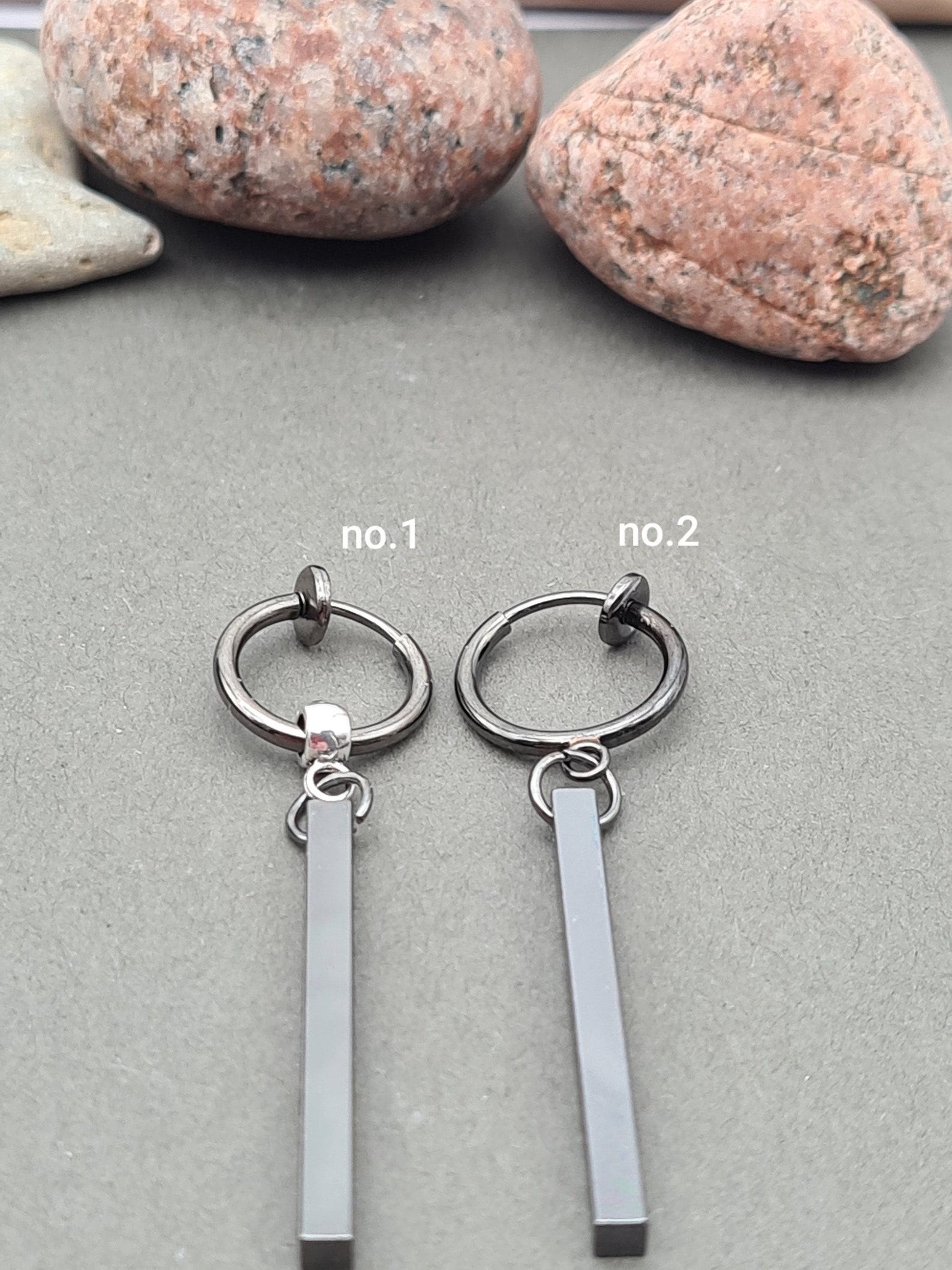 One Clip-on Stick Dangle Stick Earring Male Stick Dangle Stick - Etsy