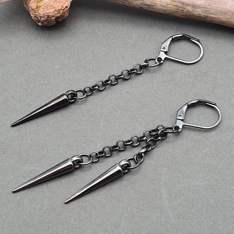 Gunmetal Earrings - Etsy