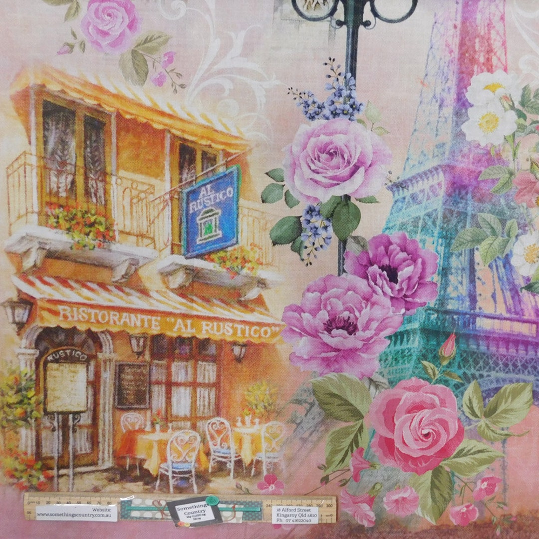 Patchwork Quilting Sewing Fabric Always Have Paris Panel 93x110cm - Etsy