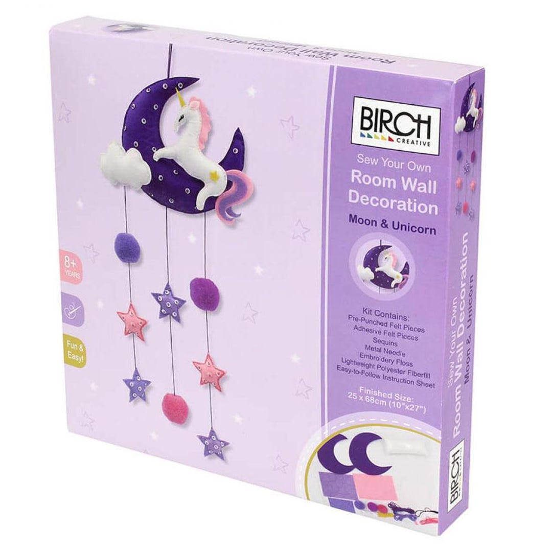 Birch Sew Your Own Felt Mobile Craft Kit Moon and Unicorn DIY - Etsy