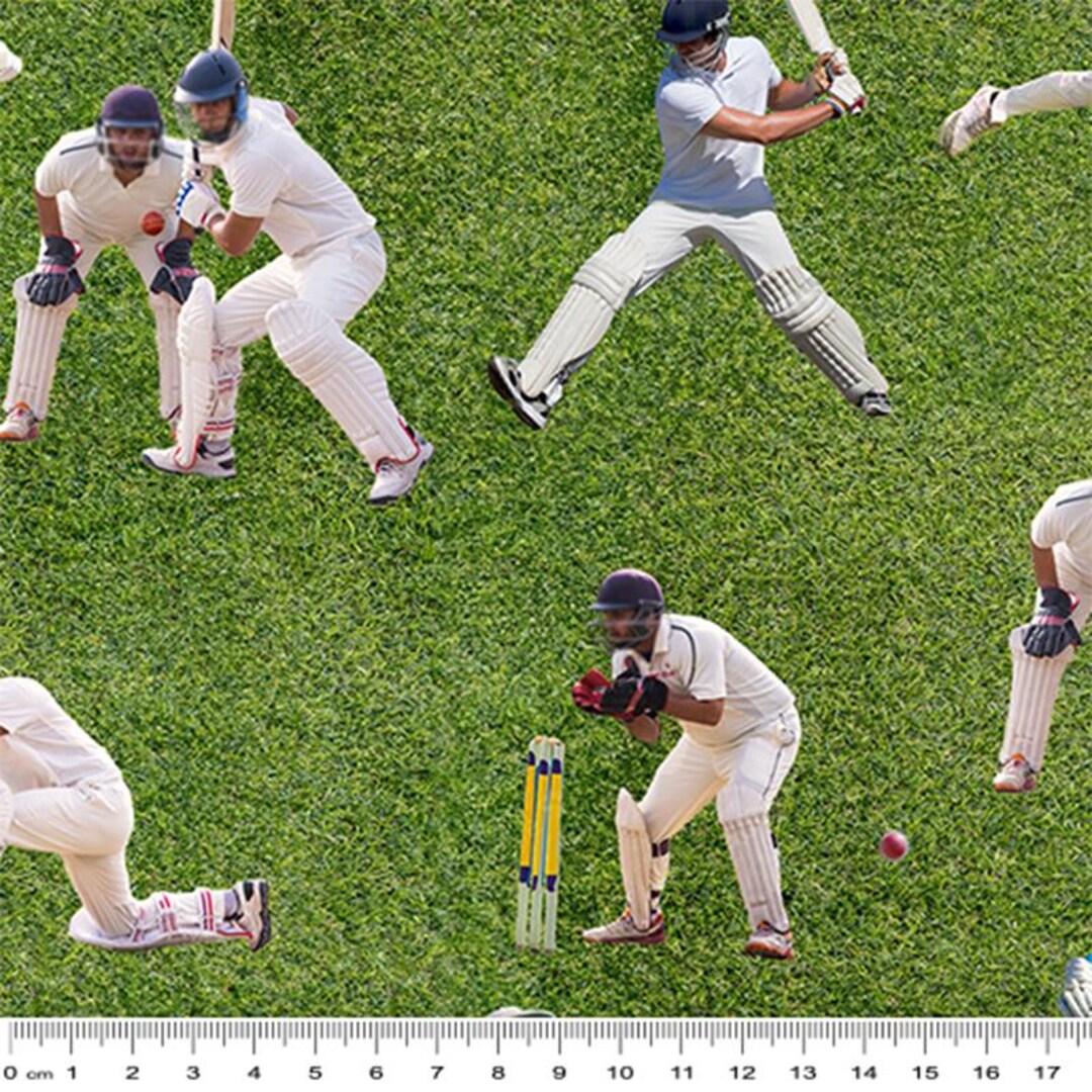 Quilting Patchwork Sewing Fabric Cricket Season Players 50x55cm FQ ...