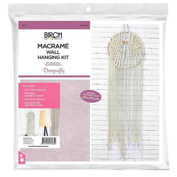 Creative Macrame Kit Dragonfly Make Your Own Wall Hanging Kit | Etsy