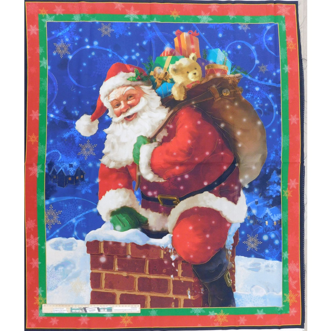 Patchwork Quilting Sewing Fabric Gifts From Santa Panel | Etsy