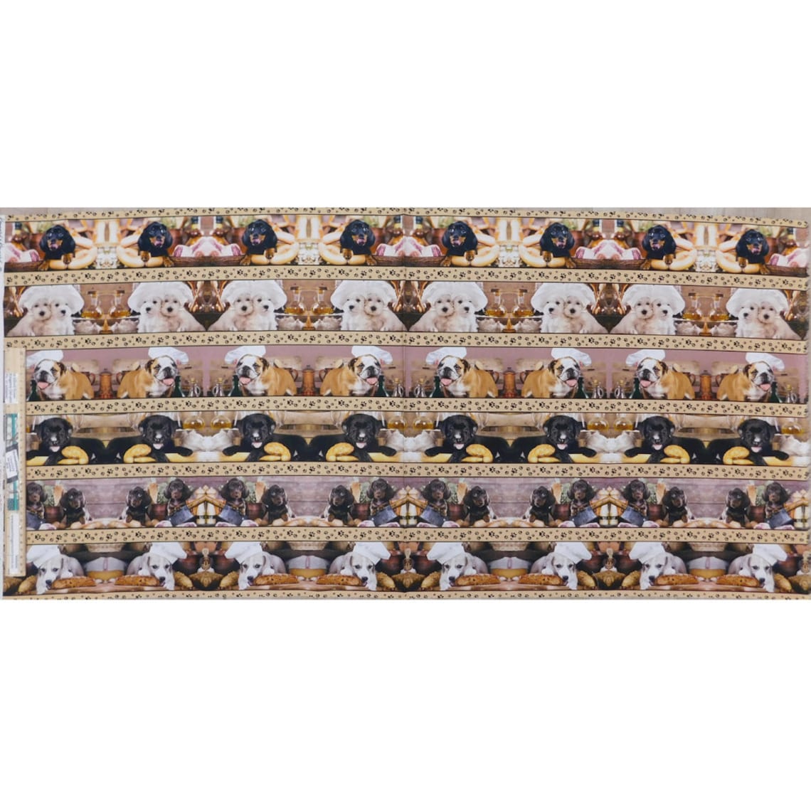 Patchwork Quilting Fabric Kitchen Dogs Border Panel 53x110cm - Etsy