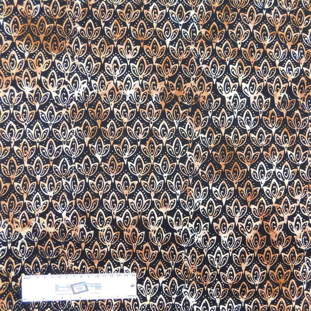 Patchwork Quilting Sewing Fabric Batik Flower Pod Allover 50x55cm FQ ...