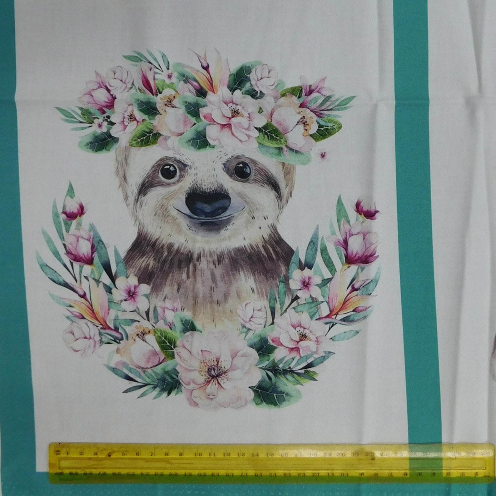 Patchwork Quilting Sewing Fabric Tropical Zoo Sloth Panel | Etsy