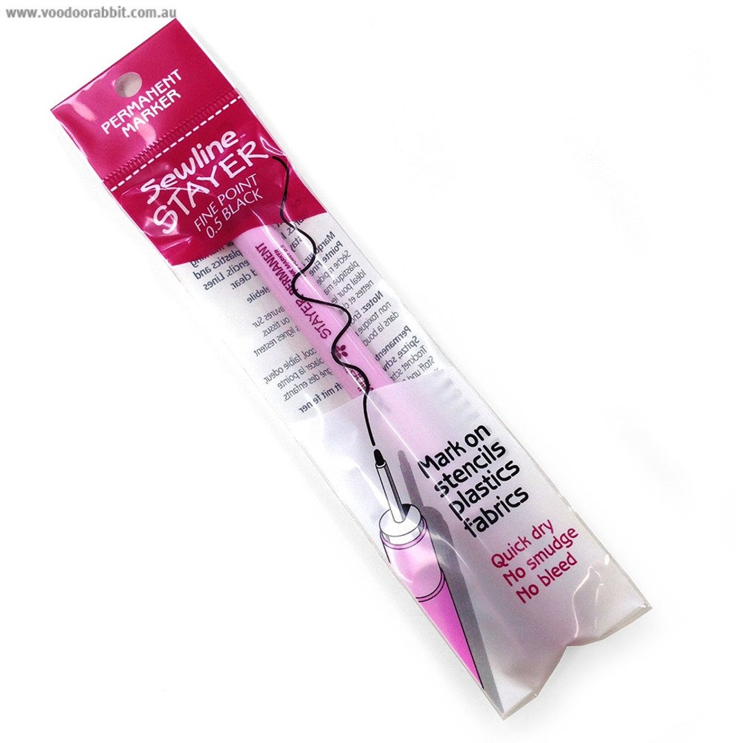 Sewline Stayer Permanent Marker Pen BLACK for Sewing Embroidery ...