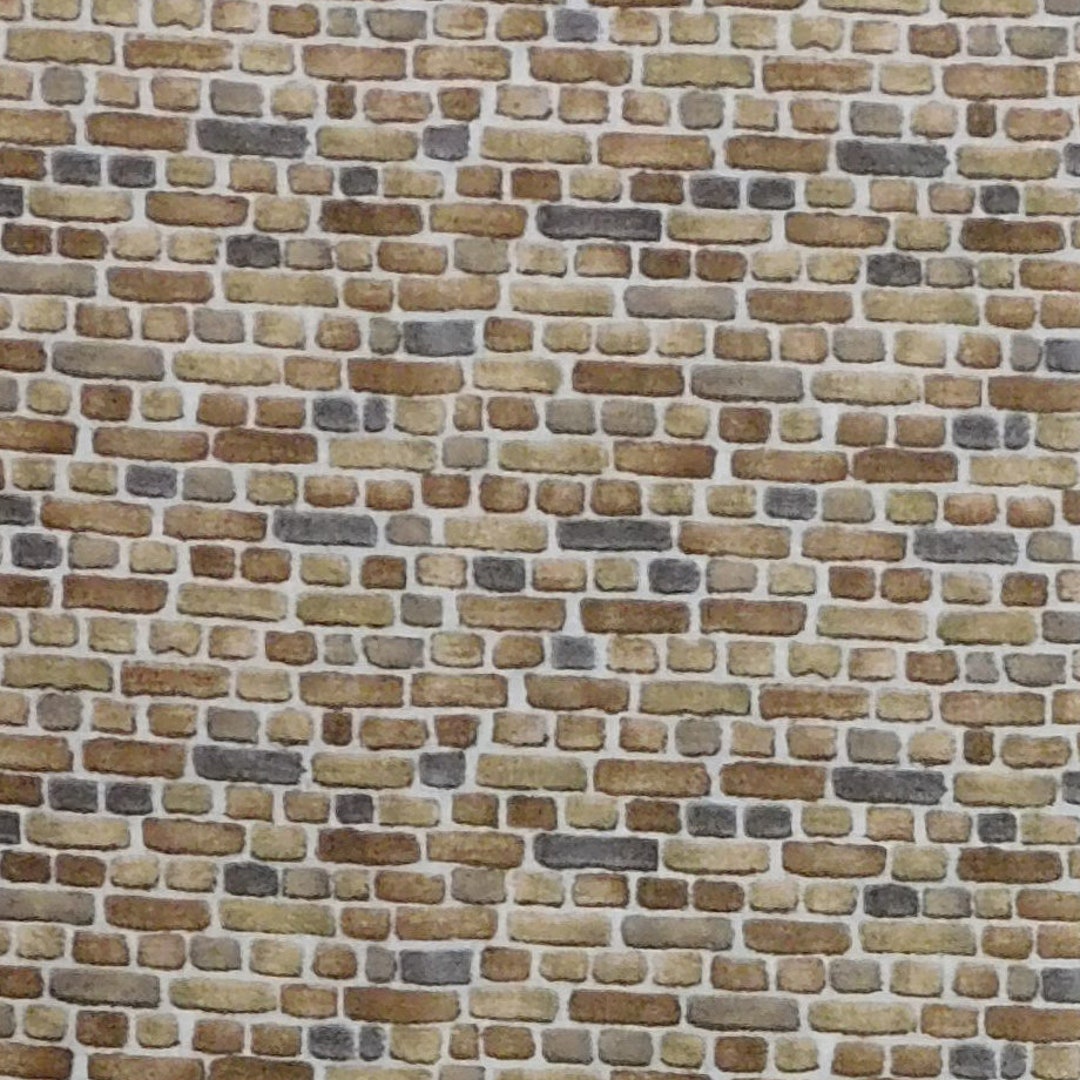 Quilting Patchwork Sewing Fabric Brick Wall 50x55cm FQ - Etsy