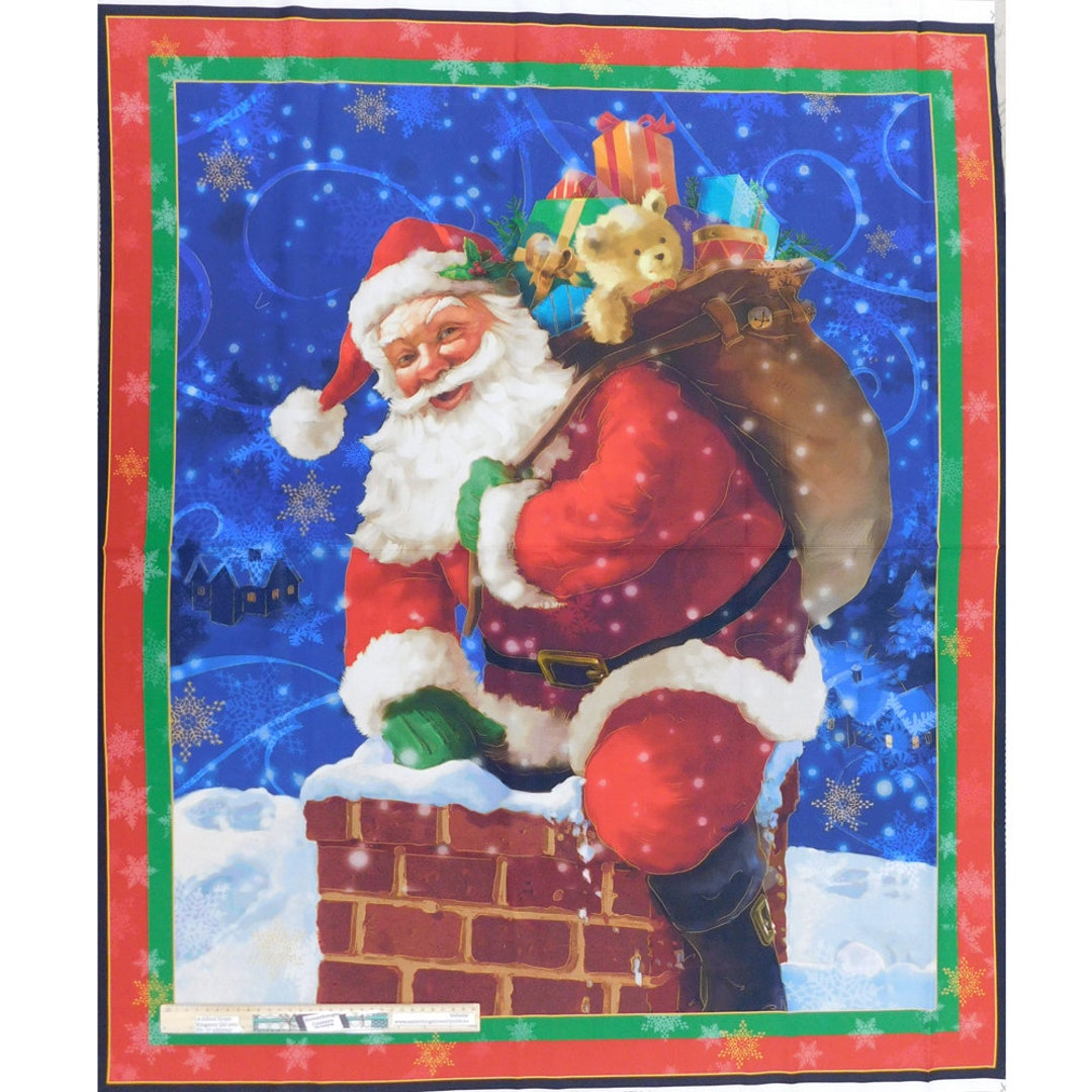 Patchwork Quilting Sewing Fabric Gifts From Santa Panel 91x110cm - Etsy