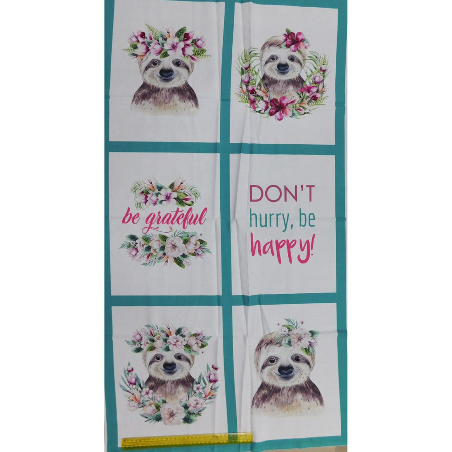 Patchwork Quilting Sewing Fabric Tropical Zoo Sloth Panel | Etsy