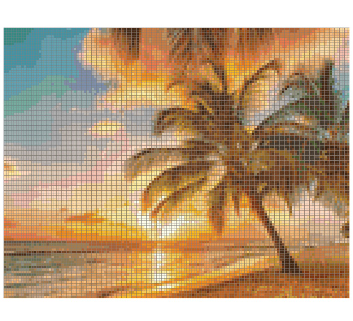 Cross Stitch Pattern Sunset Paradise New X Stitch Gwen St | Etsy