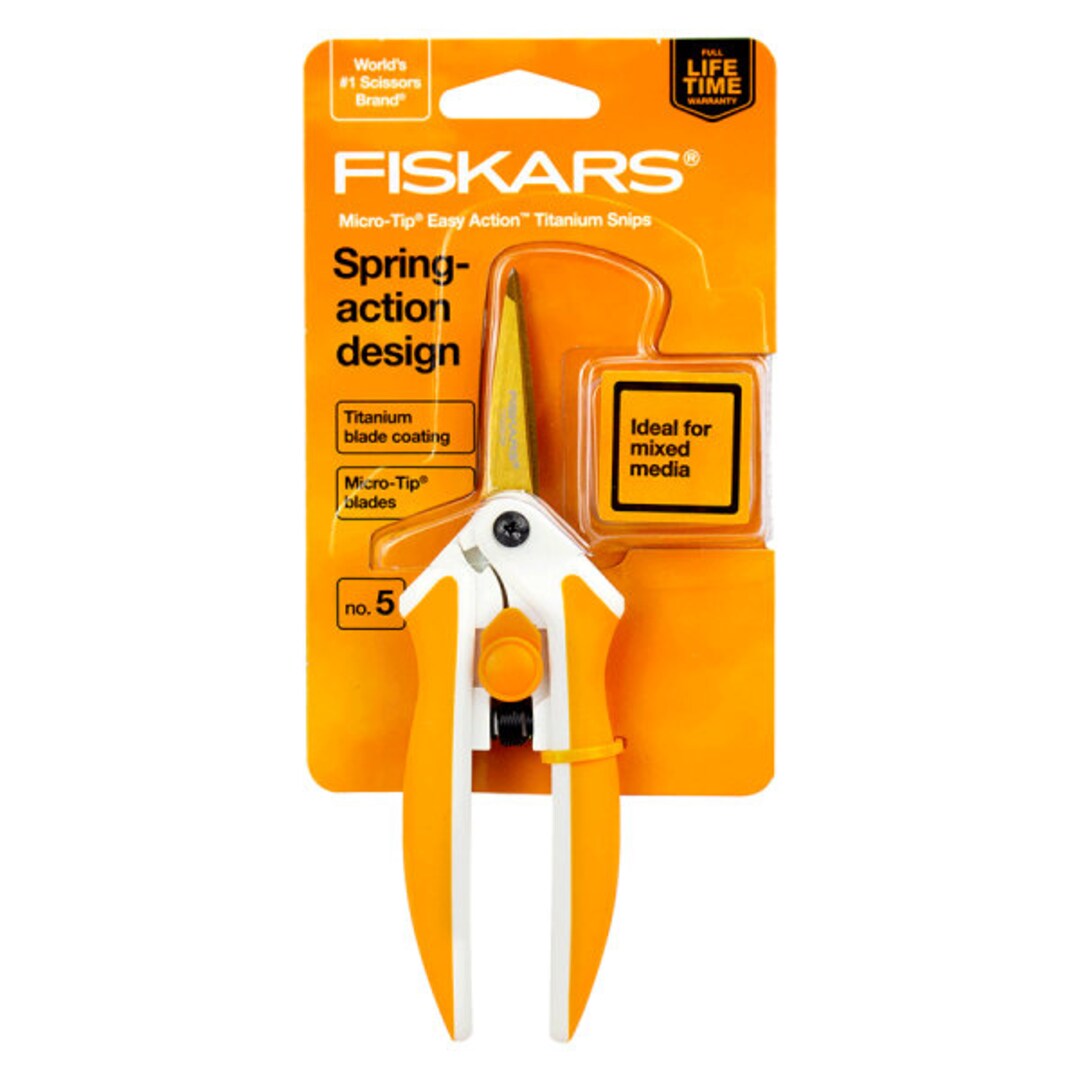 Fiskars Spring Action Micro Tip Titanium Scissors - Etsy