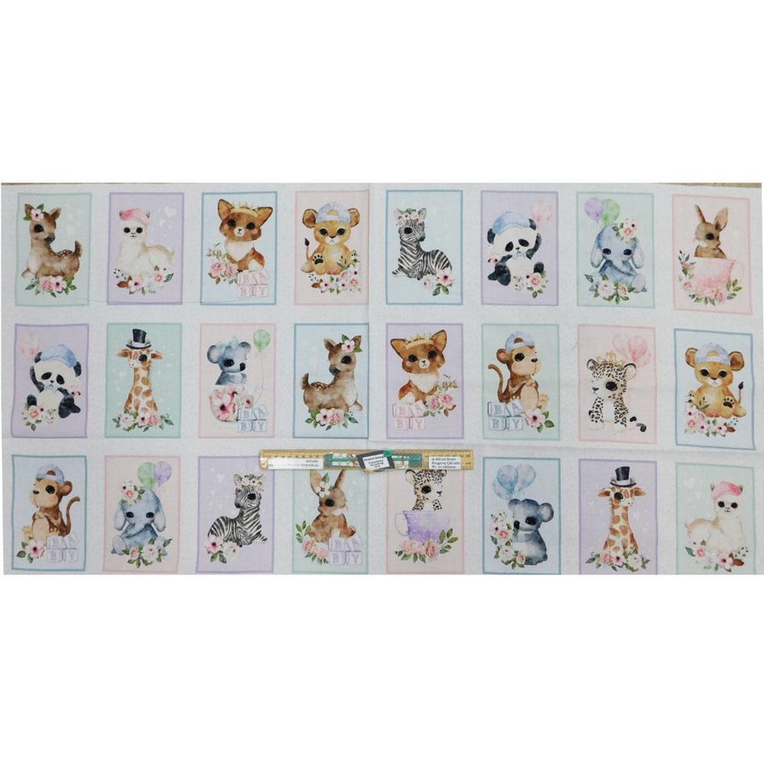 Patchwork Quilting Sewing Fabric Animal Vignettes Panel 60x110cm - Etsy