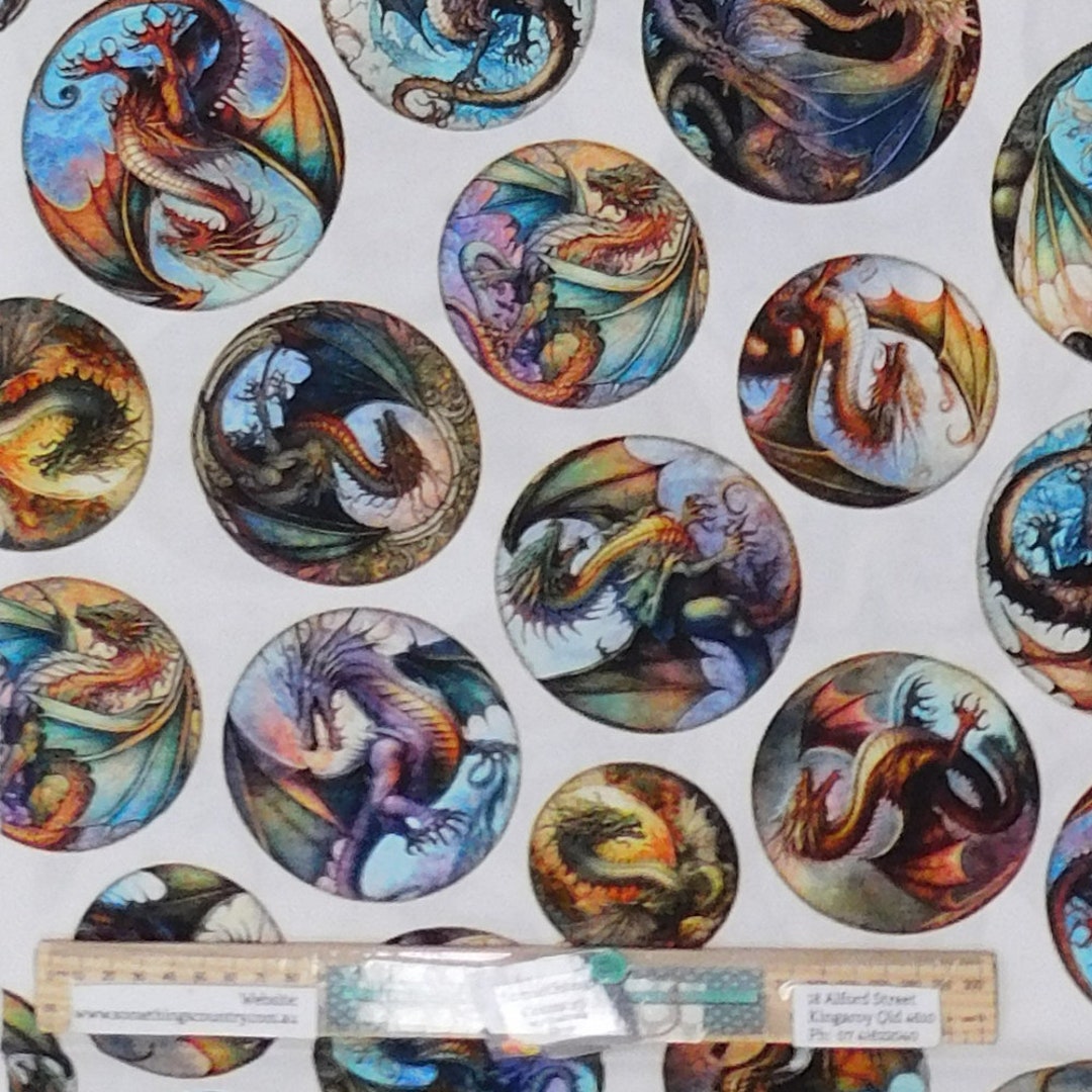 Patchwork Quilting Sewing Fabric Dragon Fyre Allover 50x55cmfq - Etsy