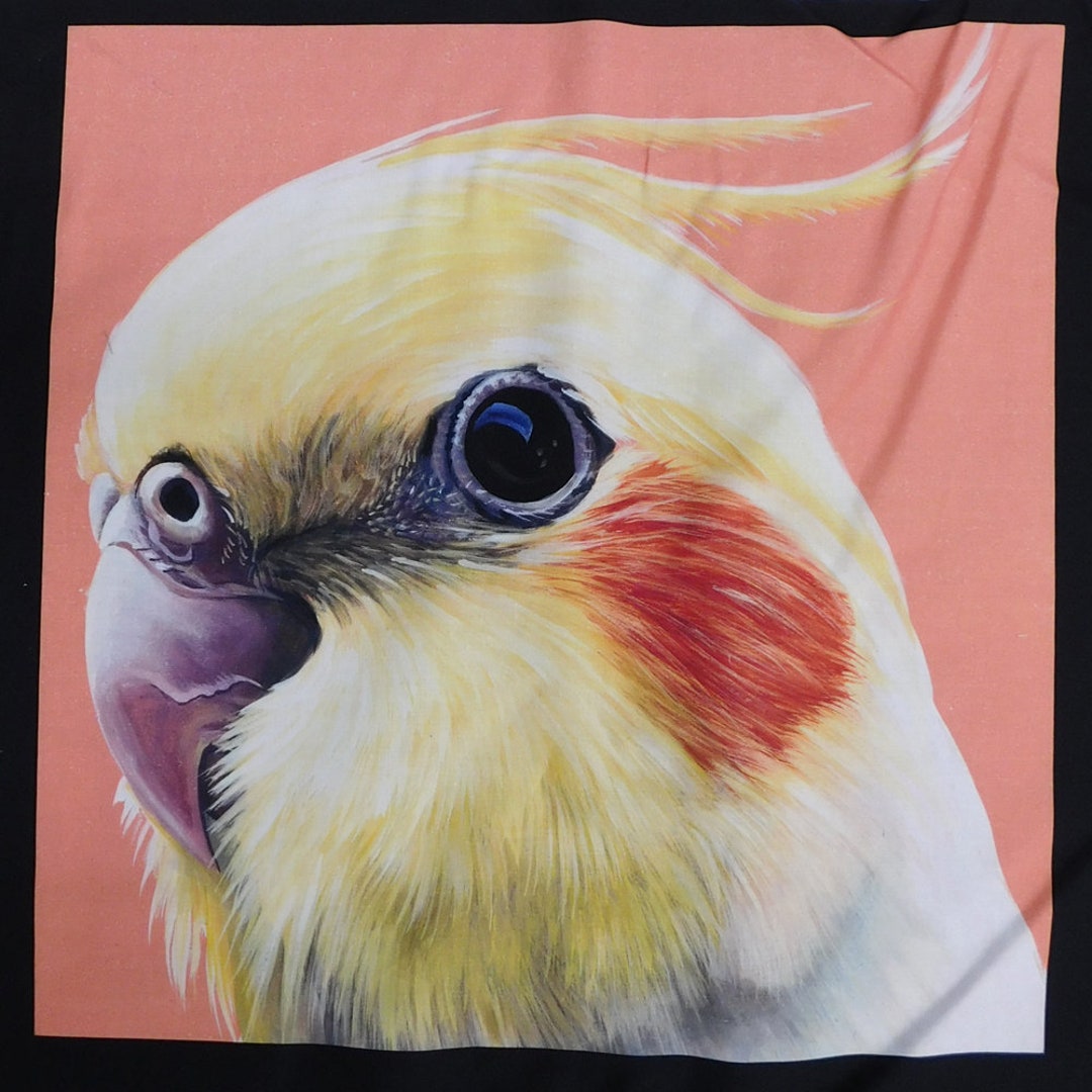 Patchwork Quilting Black Cockatiel Budgie Panel 40x110cm Fabric - Etsy