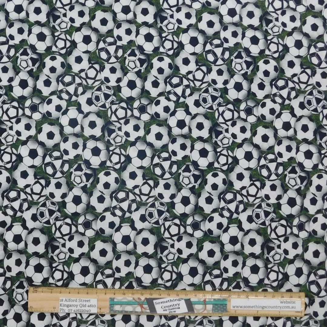 Patchwork Quilting Sewing Fabric Soccer Balls Material 50x55cm FQ - Etsy