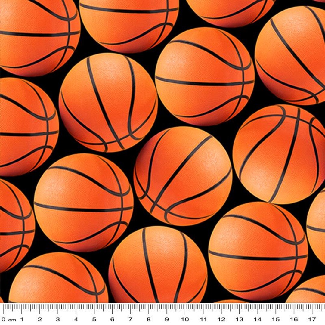 Patchwork Quilting Sewing Fabric Basketball Allover 50x55cm FQ - Etsy