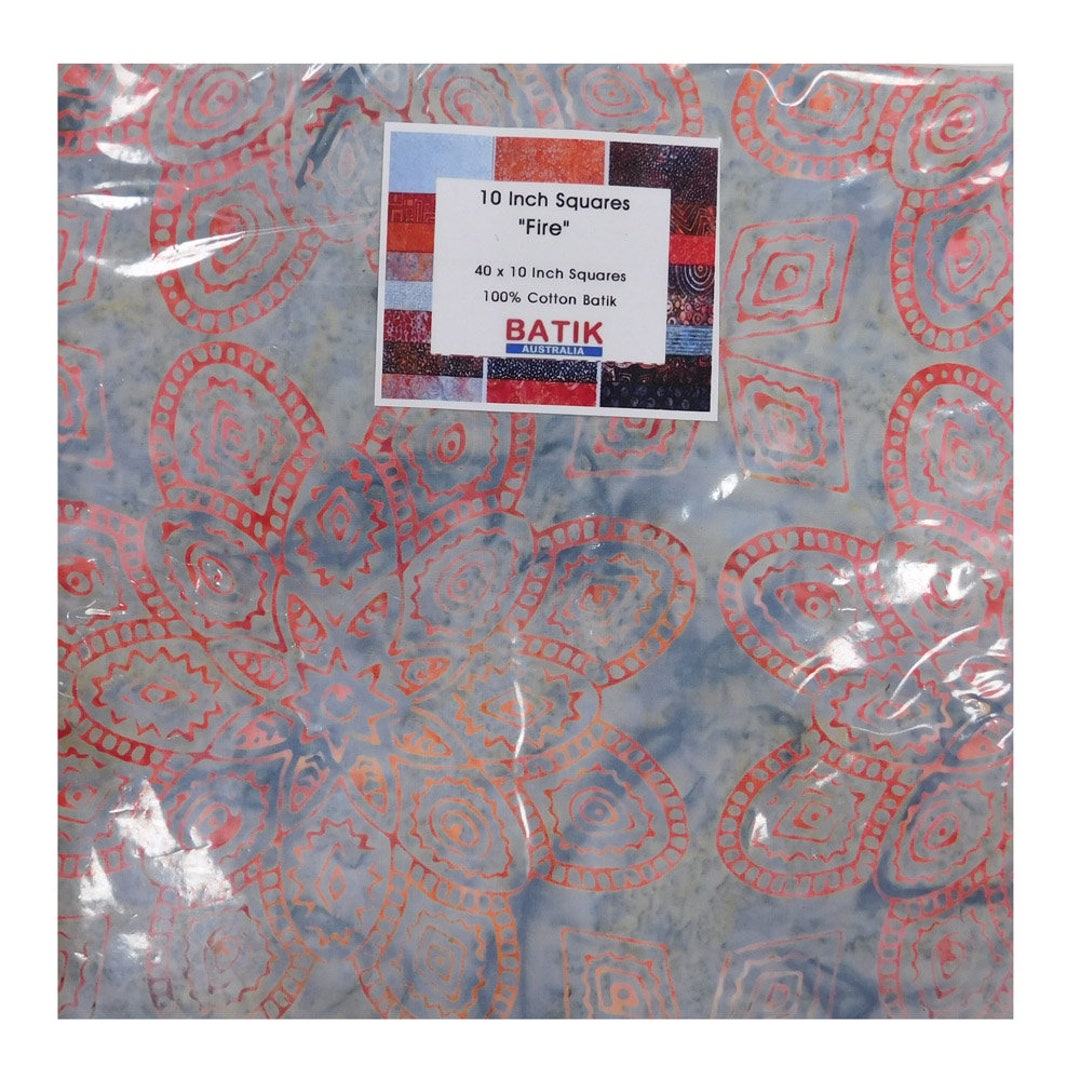 Batik Quilting Patchwork Fire Layer Cake 10 Inch Fabrics - Etsy
