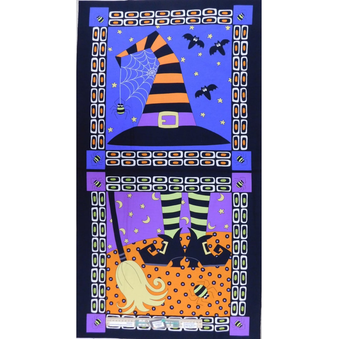 Patchwork Quilting Sewing Fabric Halloween Witch Panel 60x110cm - Etsy