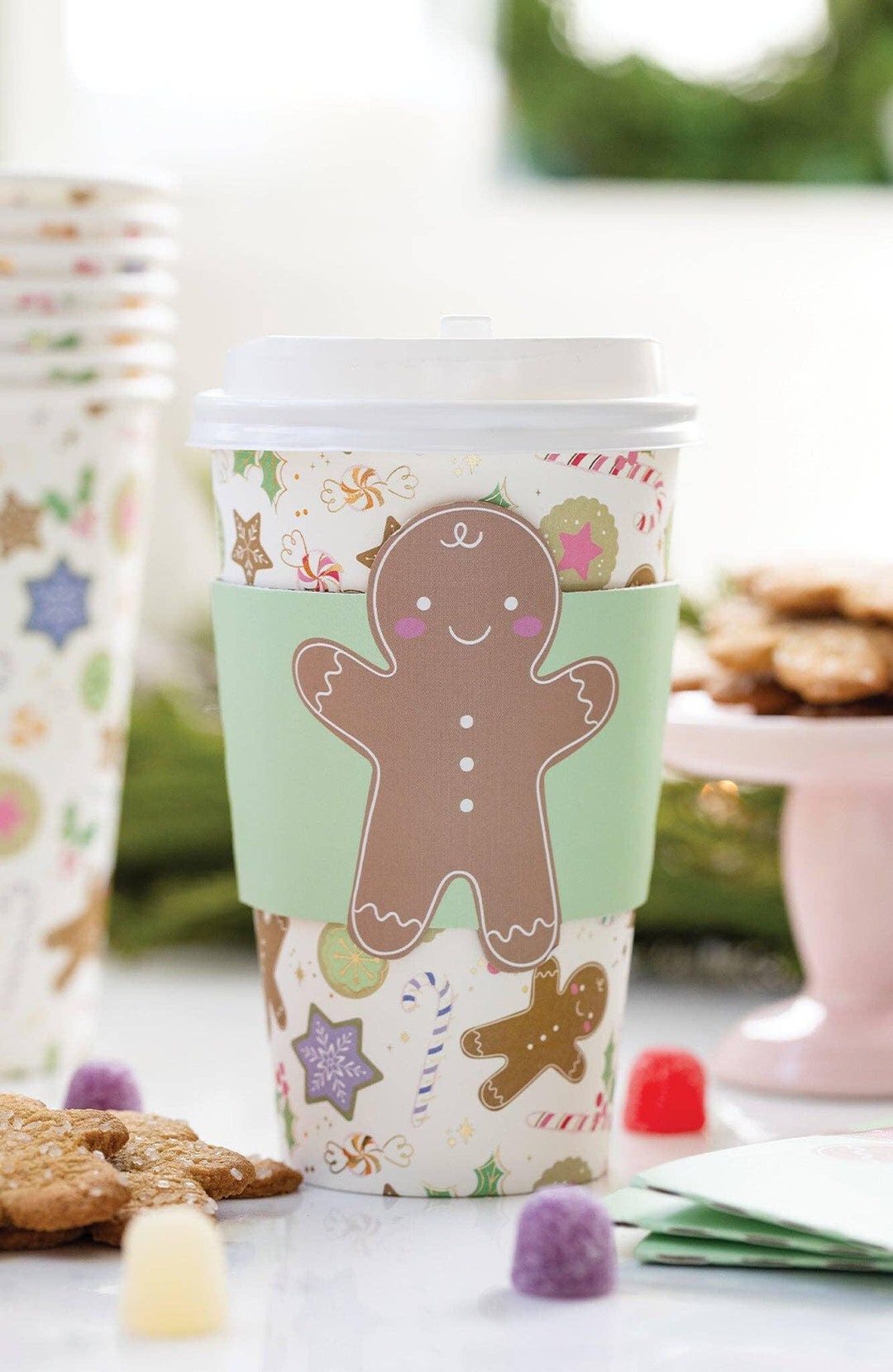 Gingerbread to Go Cup, Christmas Coffee Cups, Disposable Coffee Cups ...