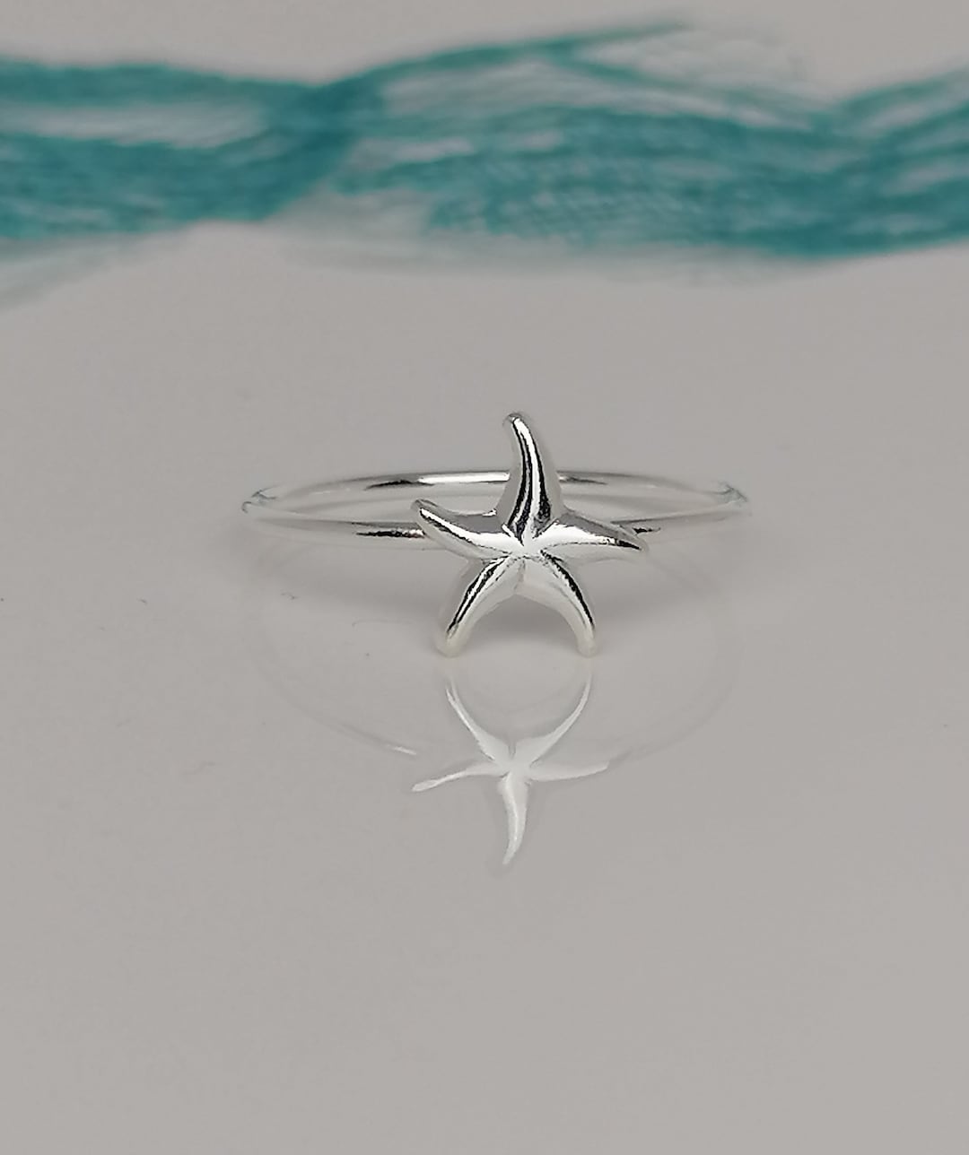 Sterling Silver Starfish Ring - Etsy
