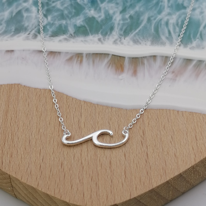 Wave Necklace - Etsy