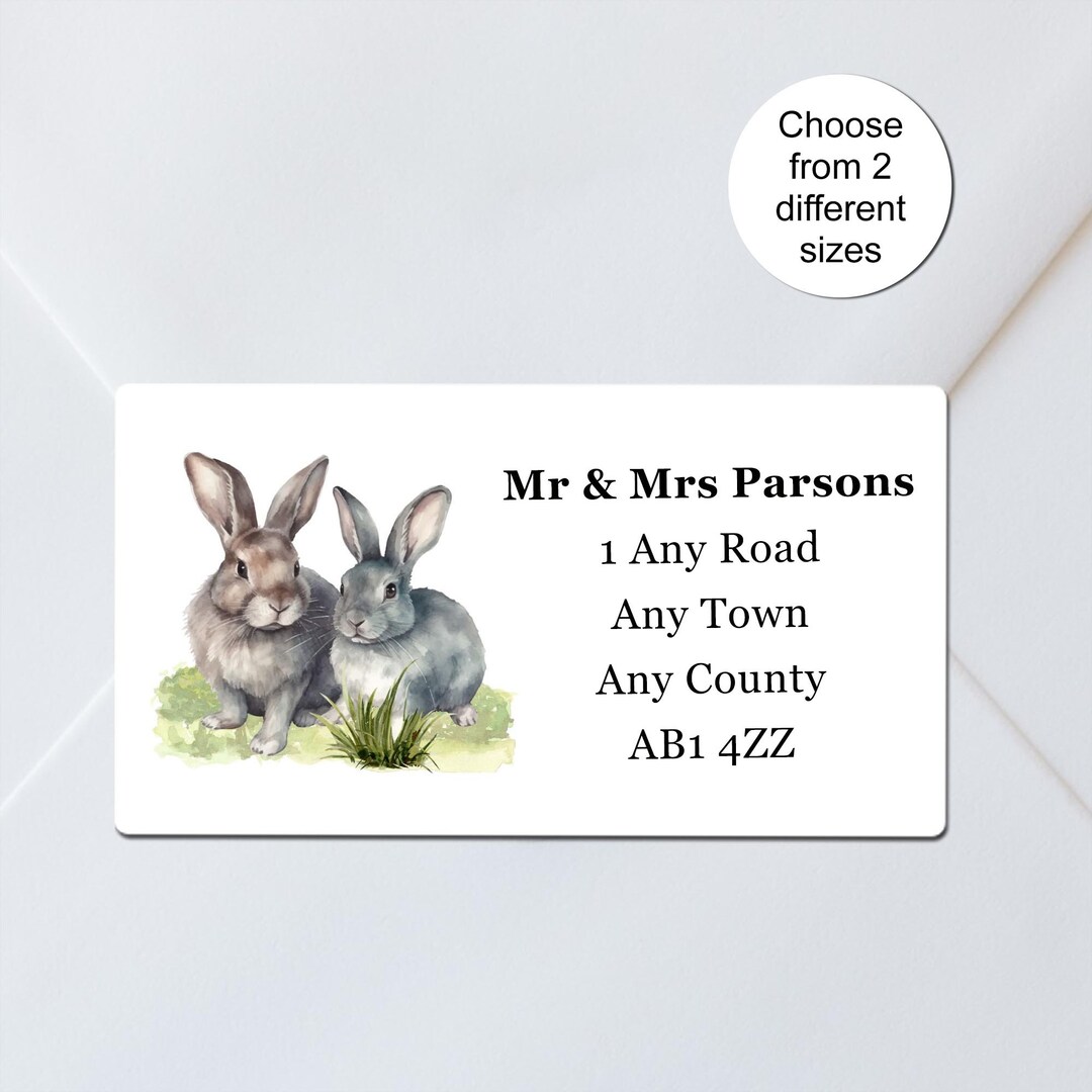 Bunny Rabbits Personalised Address Labels / Handmade by / Craft ...