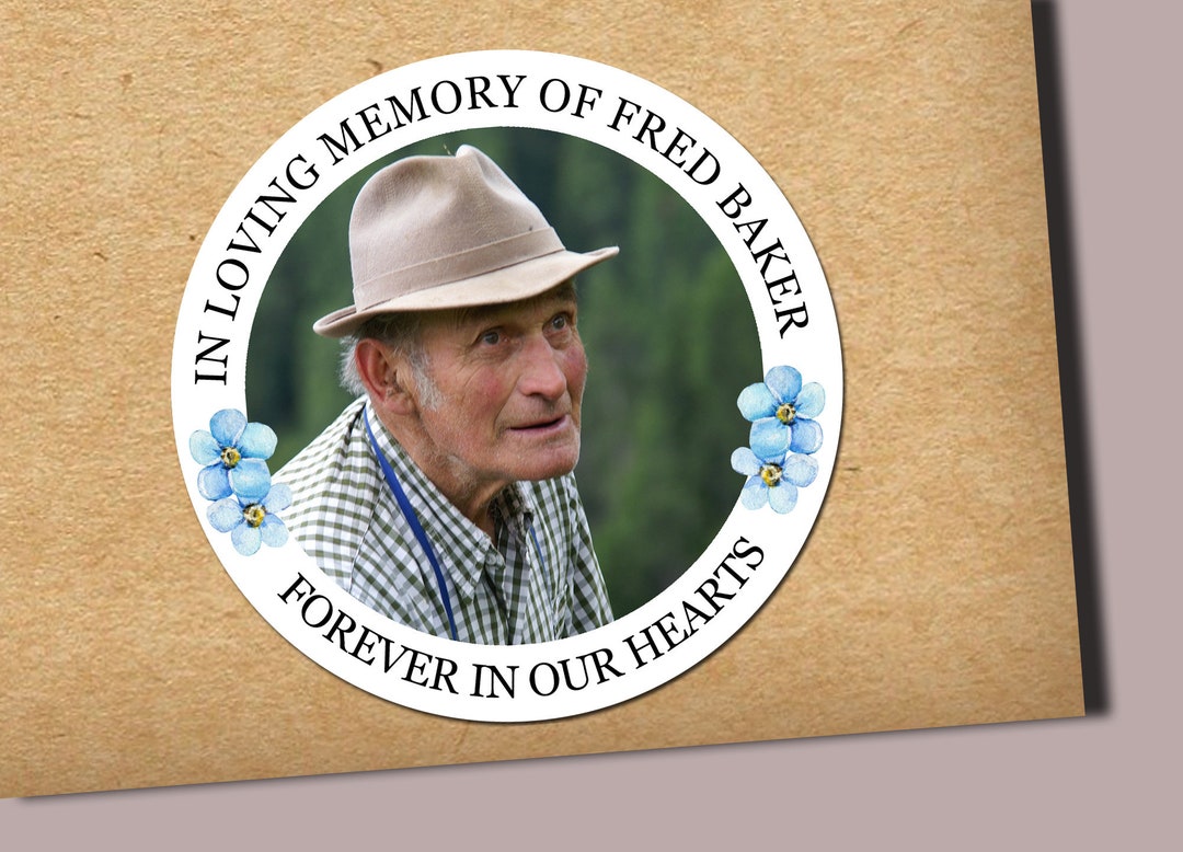 24 X Personalised in Loving Memory Photo Stickers Funeral / - Etsy