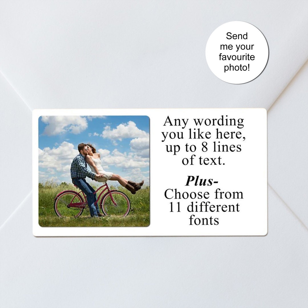 Personalised Photo Stickers: Custom Picture Labels, Any Wording (24 ...