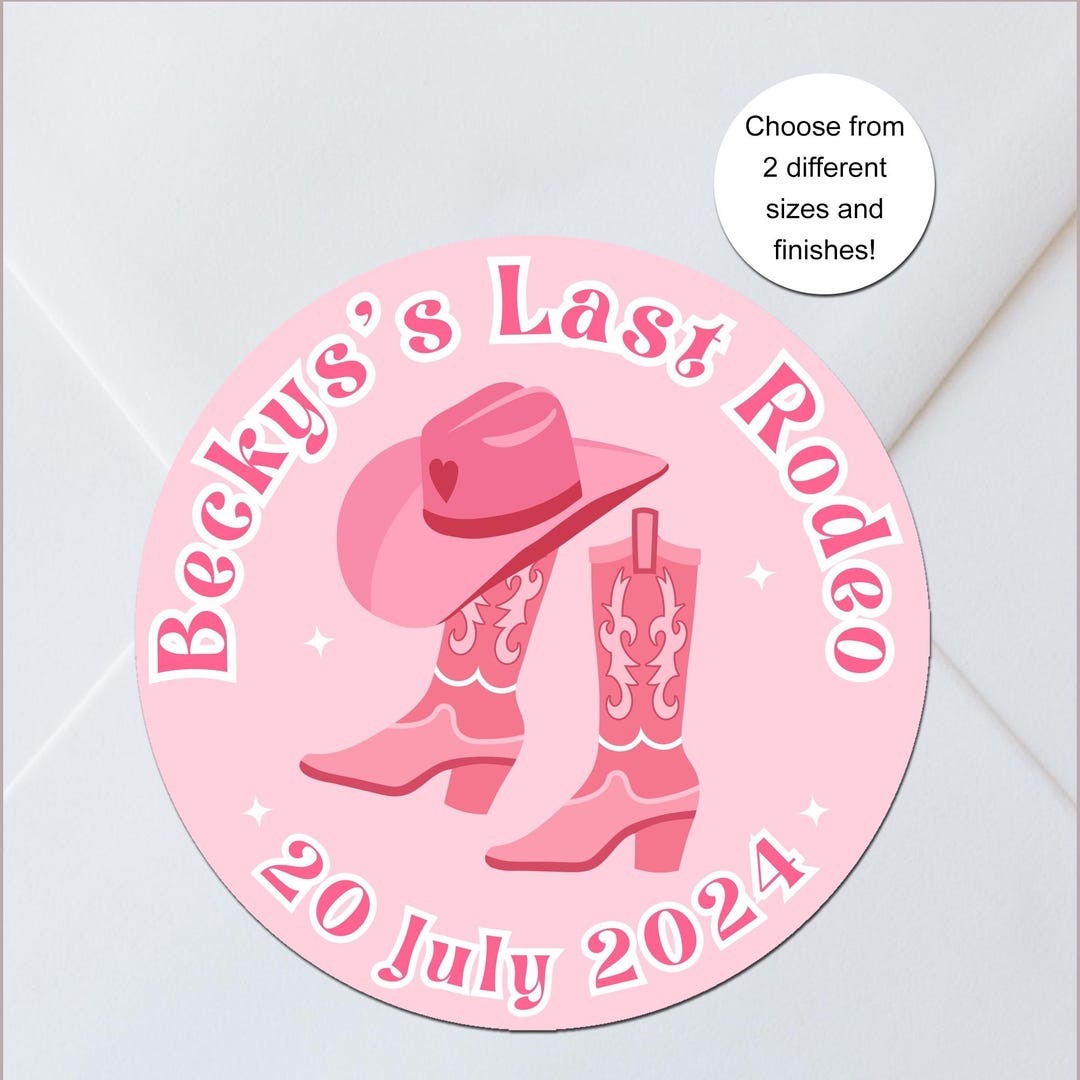 Hen Party Stickers, Personalised, Last Rodeo, Hen Weekend, Bride to Be ...