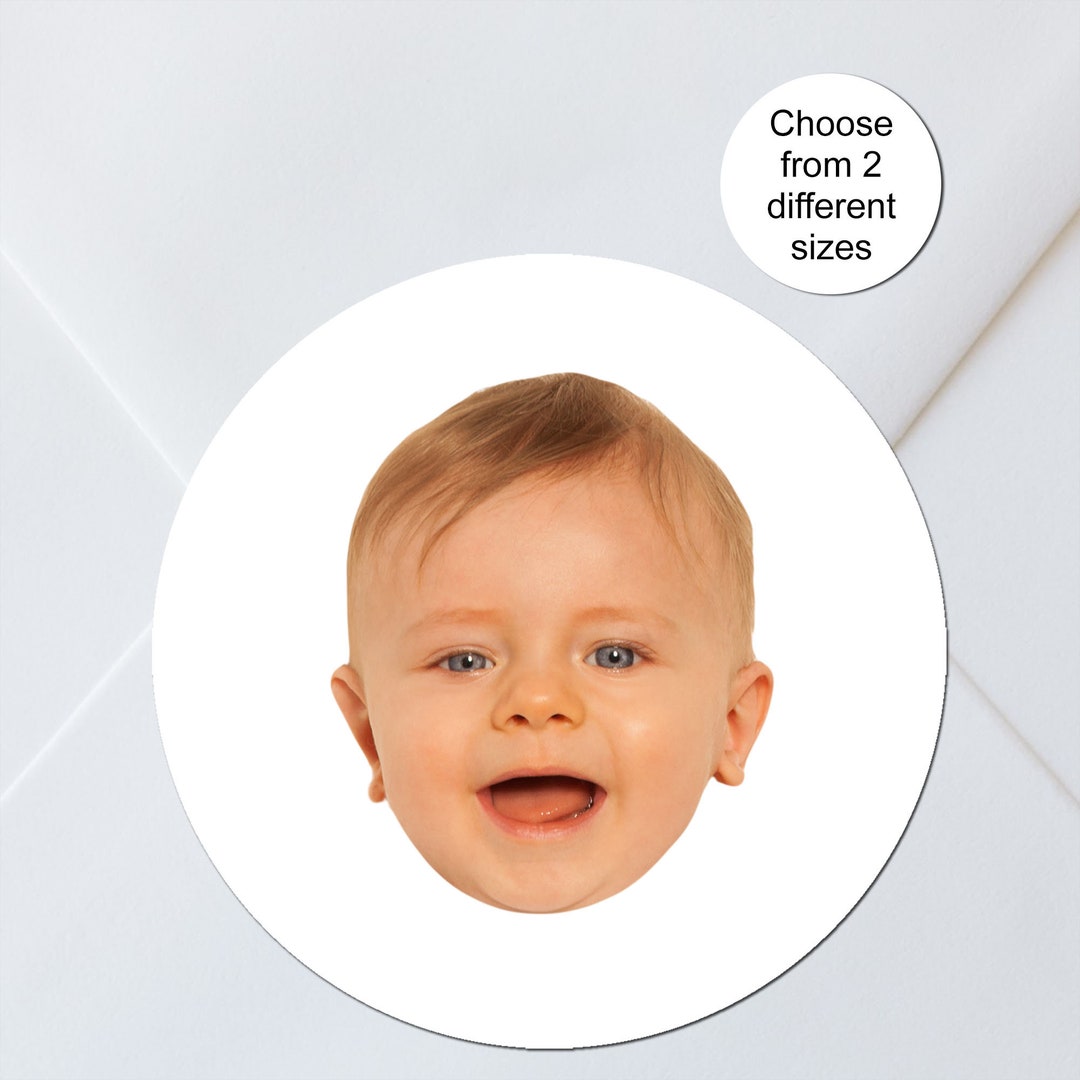 Face Photo Stickers, Custom Glossy Photo Labels, Personalised With ...