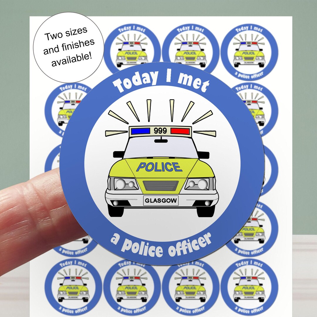 Police Reward Stickers, Child Bravery Stickers, Custom Personalised ...