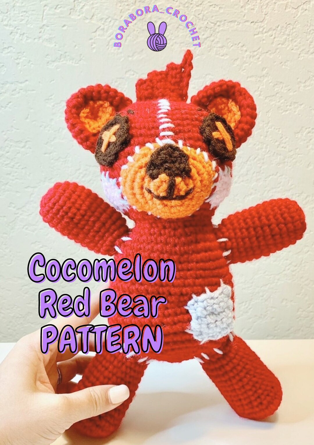 Cocomelon Red Bear PATTERN - Etsy Australia