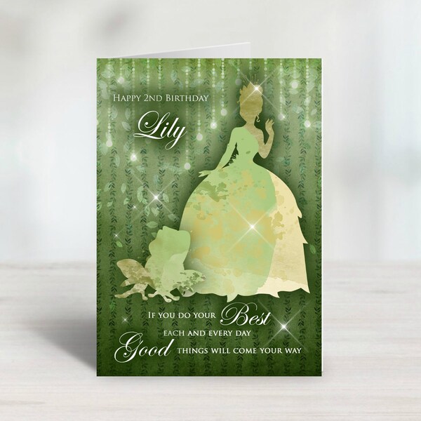 Princess and the Frog Birthday Card - Etsy