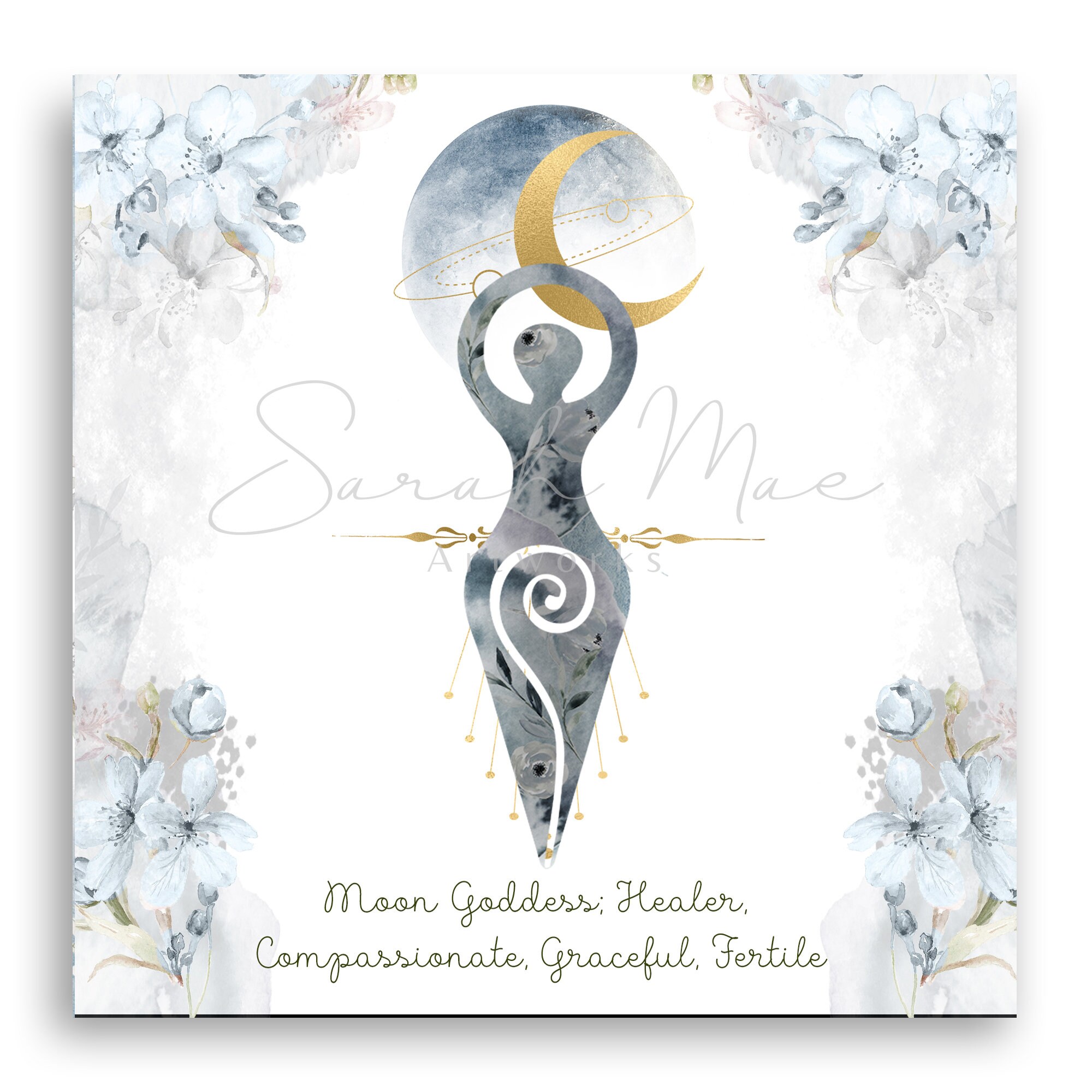 6 Beautiful and Original Watercolour Goddess Cards | Etsy UK