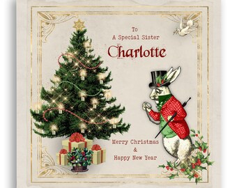 White Rabbit Card | Etsy