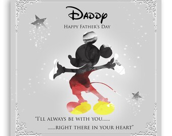 Mickey Mouse Fathers Day Card - Etsy UK