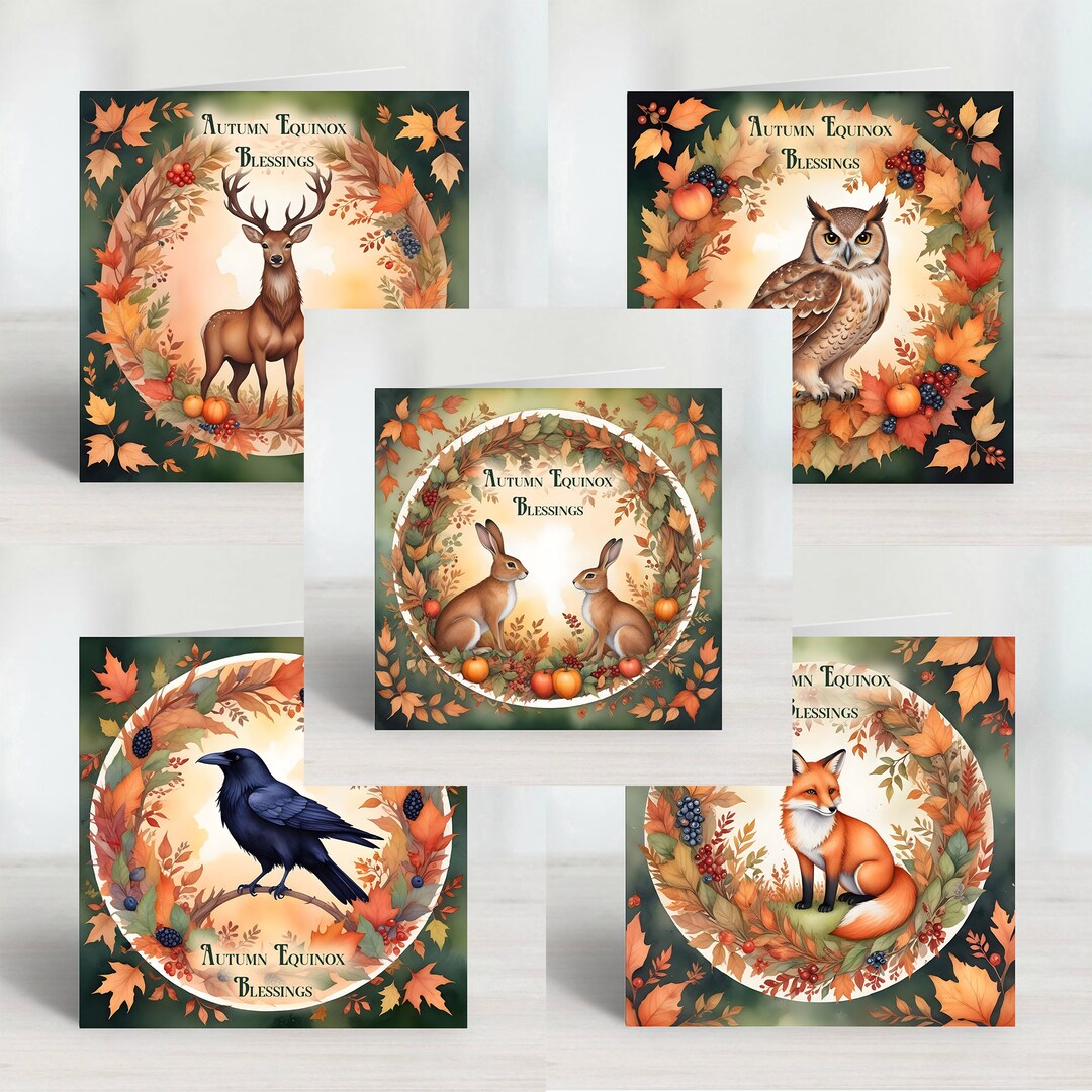 Autumn Equinox Greeting Cards for Pagan, Wicca, Gaelic Festivals and ...