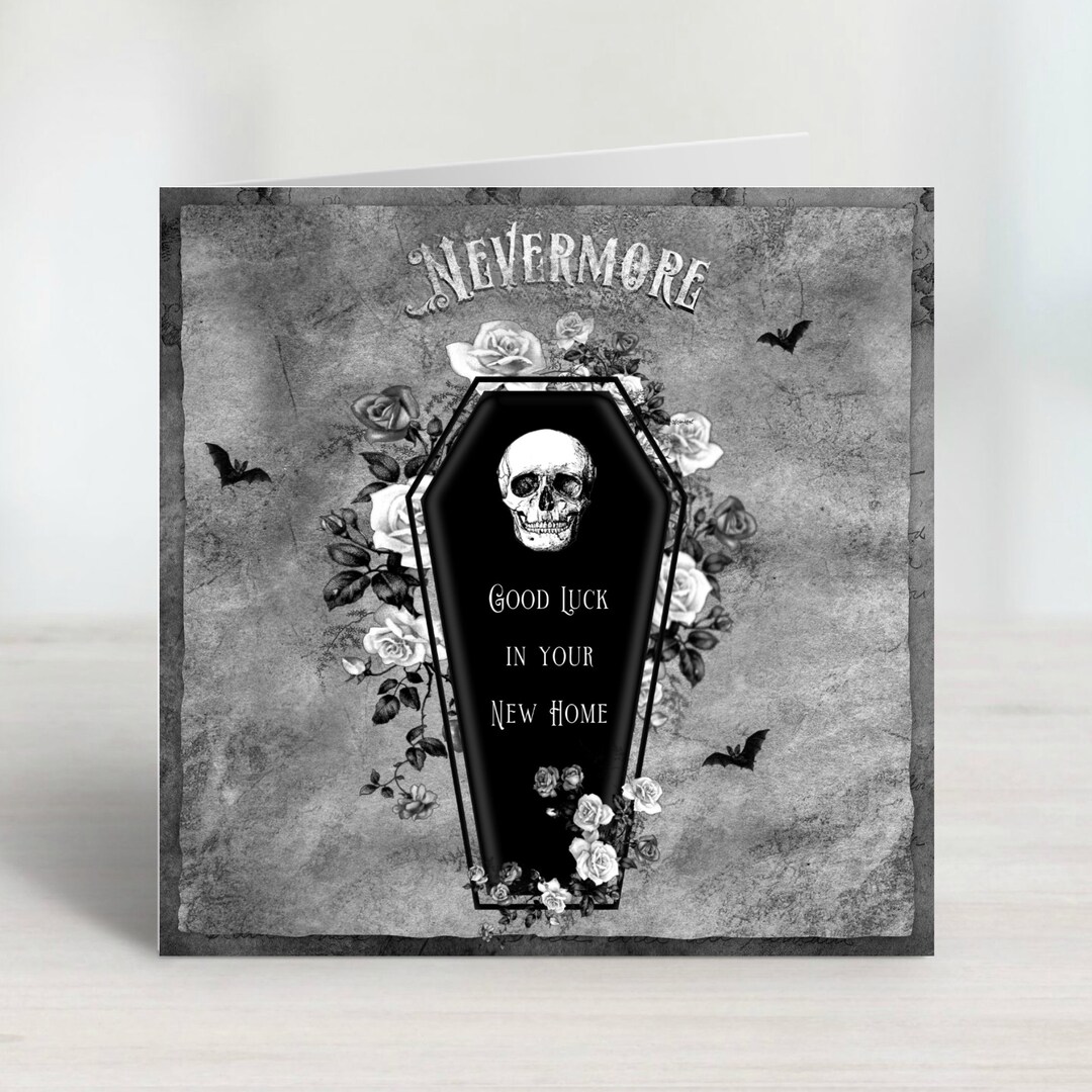 Nevermore Grunge Gothic New Home Card - Etsy