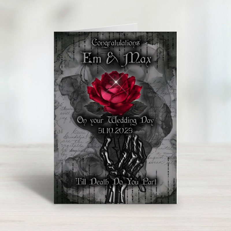 Gothic Wedding Card - Etsy UK